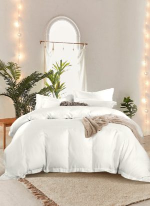 Raine 1100TC TENCEL Fitted Sheet Set | Quilt Cover - HOOGA